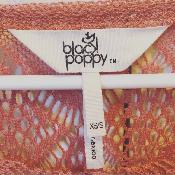 Black Poppy | Tops | Black Poppy Pink Lace Shaw | Poshmark
